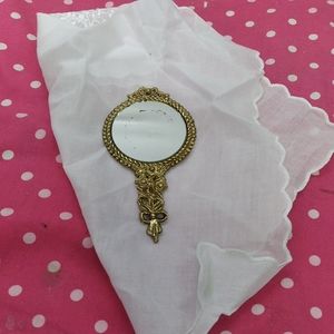 Vintage | Accents | Vintage Victorian Compact Handheld Mirror Small P ...
